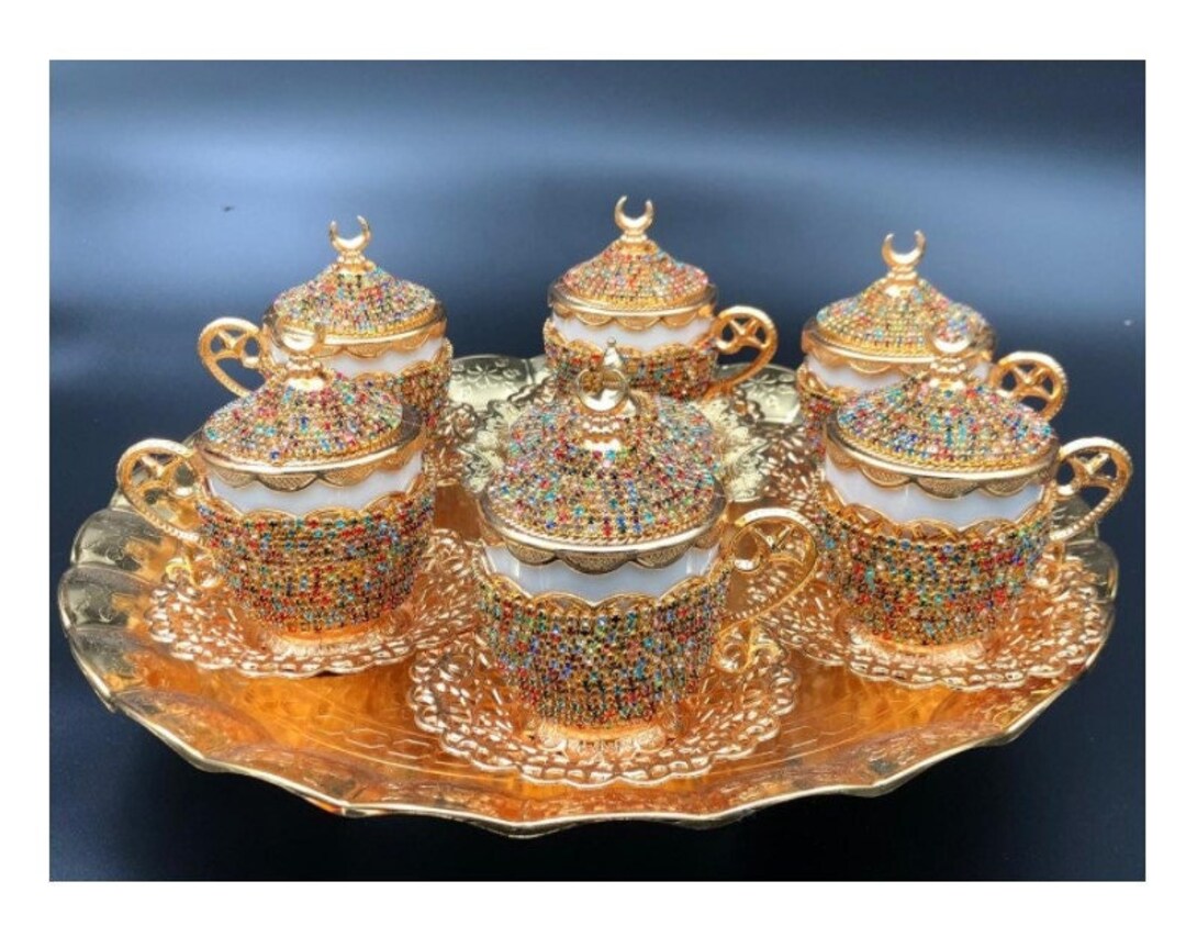 Copper Turkish Coffee Set Greek Coffee Set Traditional - Etsy