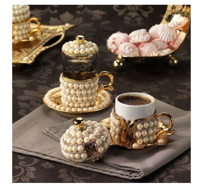 Copper Turkish Coffee Set Greek Coffee Set Traditional - Etsy