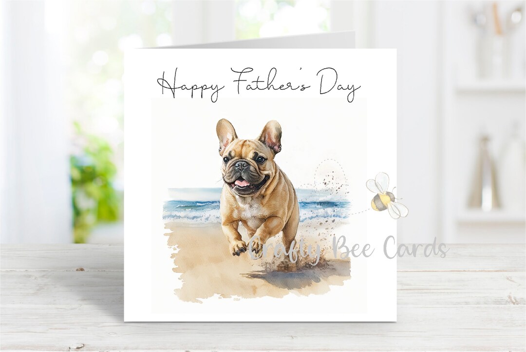 French Bulldog fawn Father's Day Card, Happy Father's Day Frenchie ...