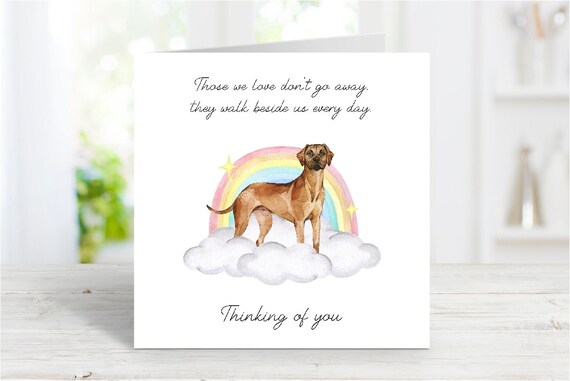Rhodesian Ridgeback Sympathy Card Dog Thinking of You Card - Etsy