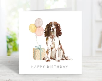 Springer Spaniel Birthday Card - Etsy