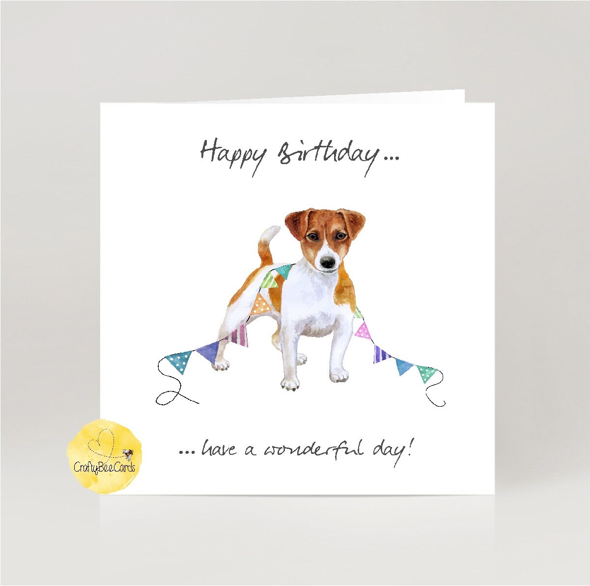 Jack Russell Terrier Birthday Card Fun Novelty Dog Greeting | Etsy