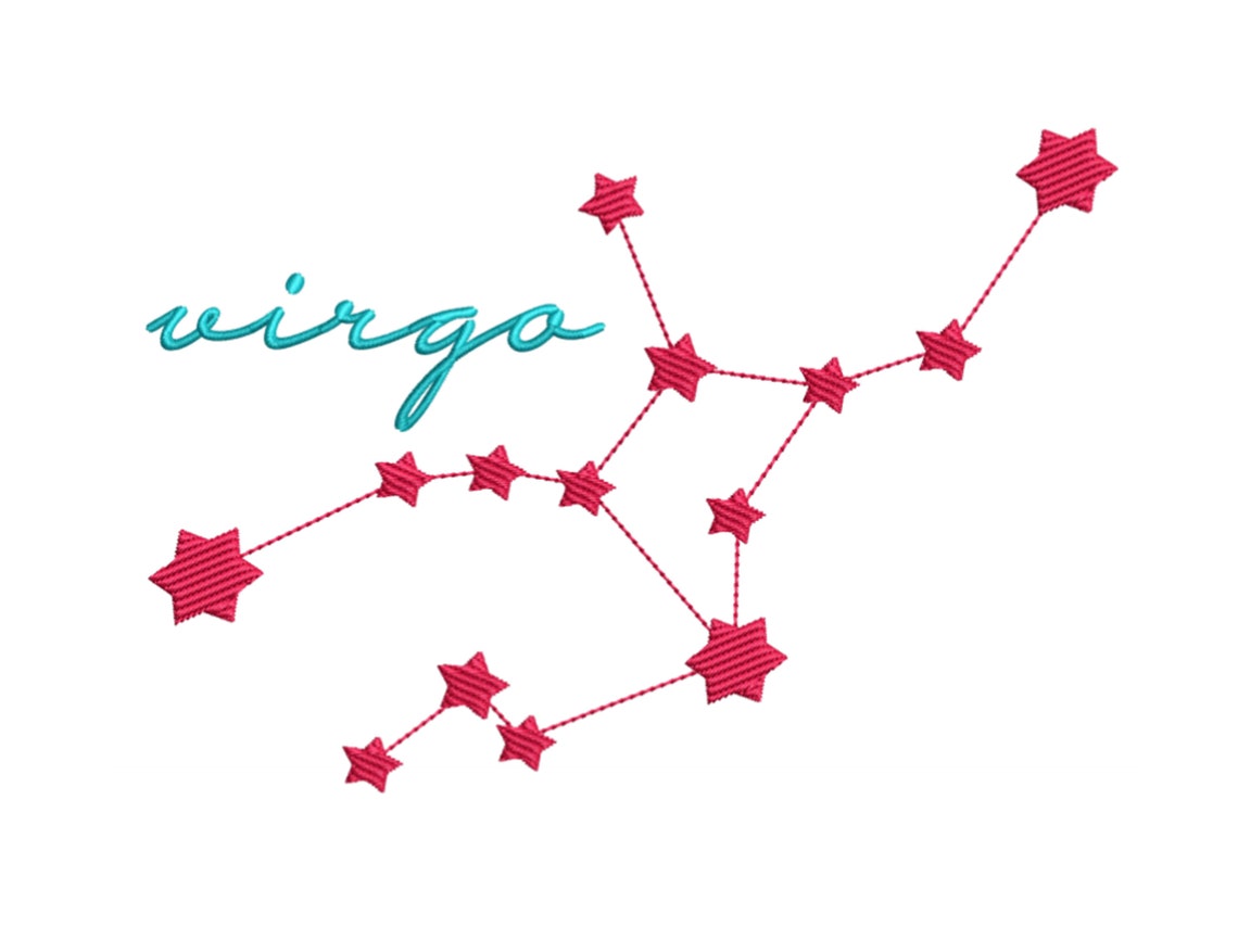 Star Sign Constellations Embroidery Design SET 2 SIZES | Etsy