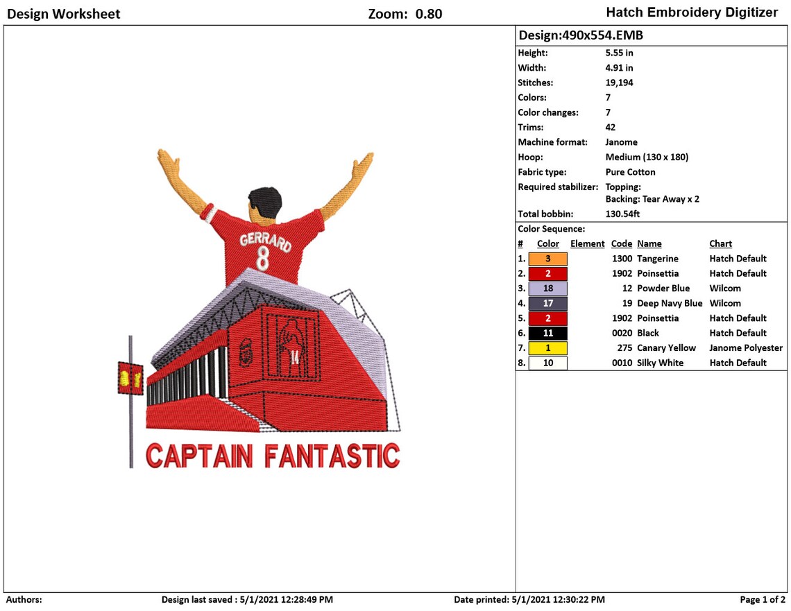 Liverpool Embroidery Design 4 SIZES Dst Exp Hus Jef Jpx Pes | Etsy