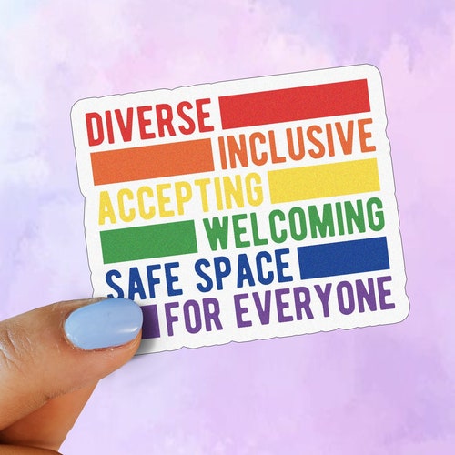 Diverse Inclusive Safe Place for Everyone Sticker LGBT - Etsy