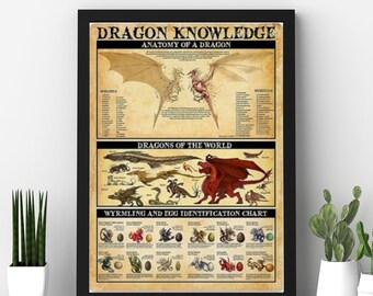 Types of Dragon Poster - Etsy
