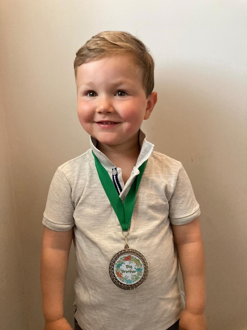 Big Brother Medal Pregnancy Reveal Sibling Medal - Etsy