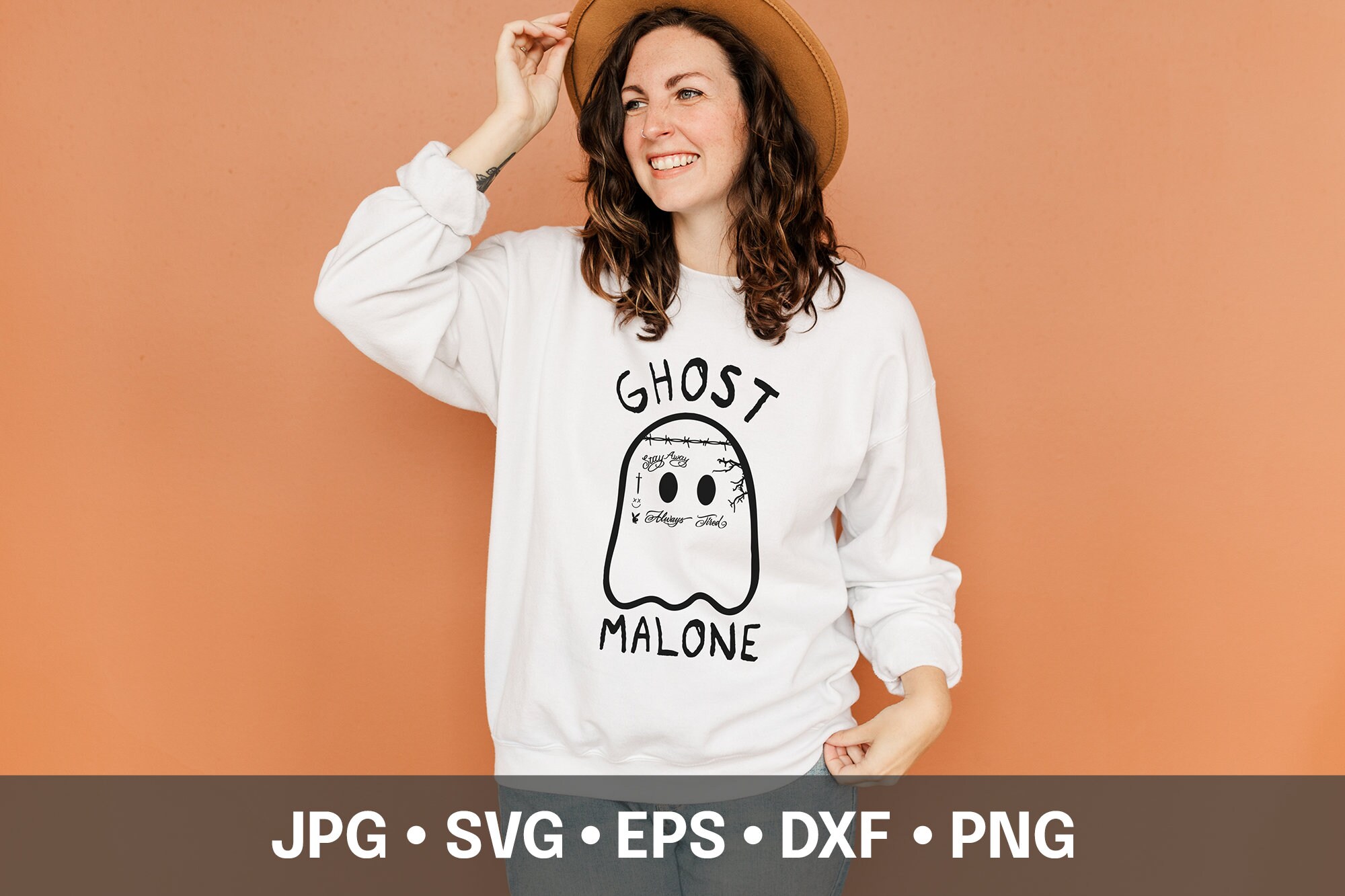 Ghost Malone PNG SVG Funny Ghost Clipart Halloween SVG - Etsy
