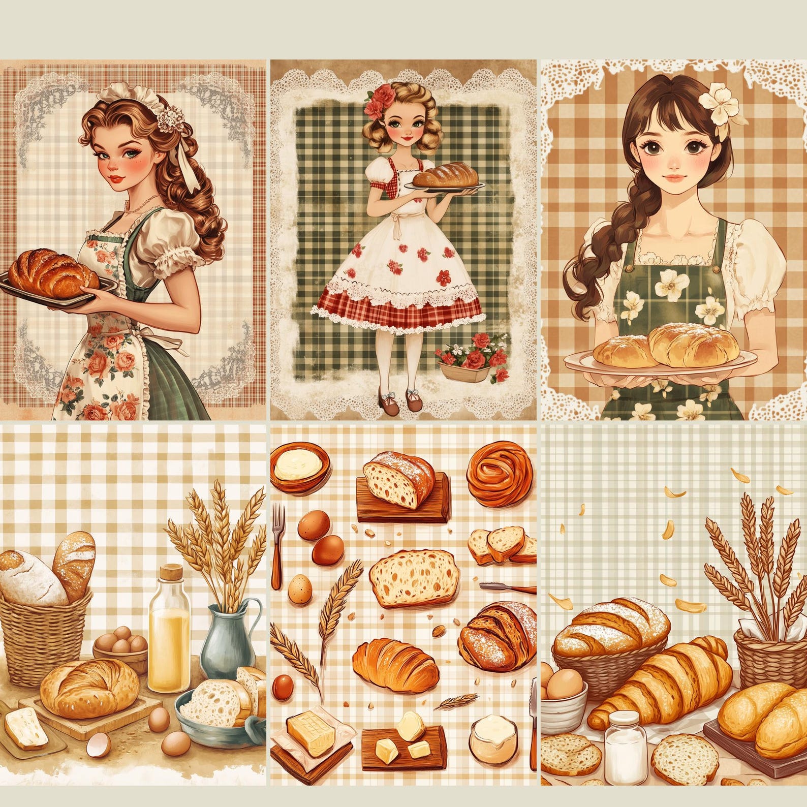 Bread Baker Pack, 24 Printable Pages, Baking Junk Journal, Cute Kitchen ...