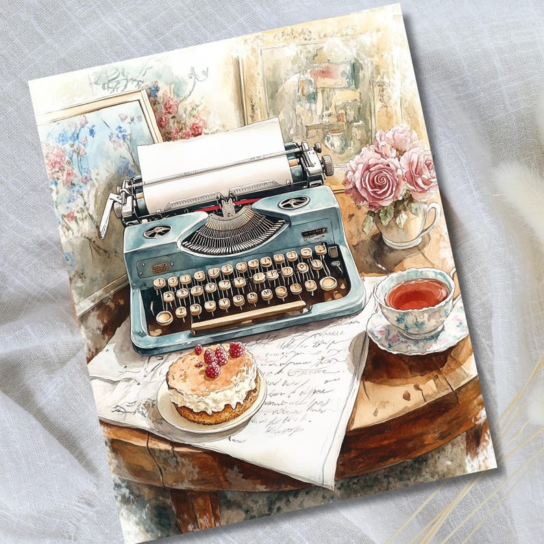 Typewriter Paper Pack - 24 Pages Printable Junk Journal Vintage ...