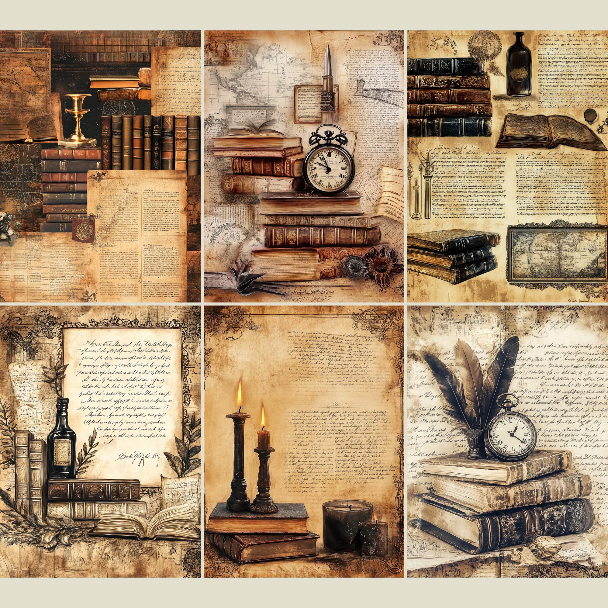 Dark Academia Paper Pack, Vintage Junk Journal Printable Pages ...