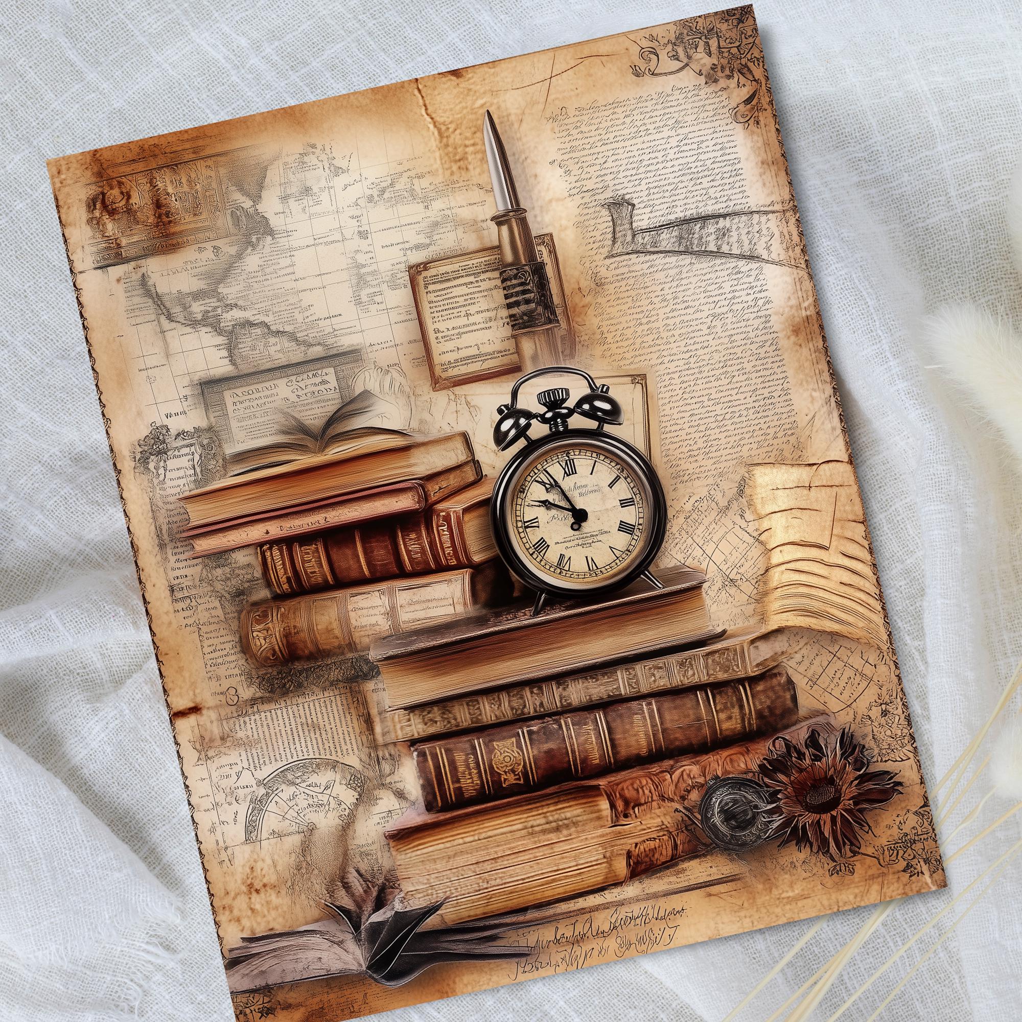 Dark Academia Paper Pack, Vintage Junk Journal Printable Pages ...