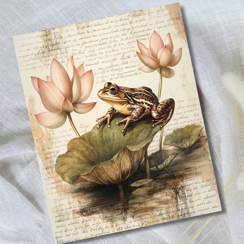 Vintage Frogs Paper Pack Vintage Junk Journal Printable Pages ...