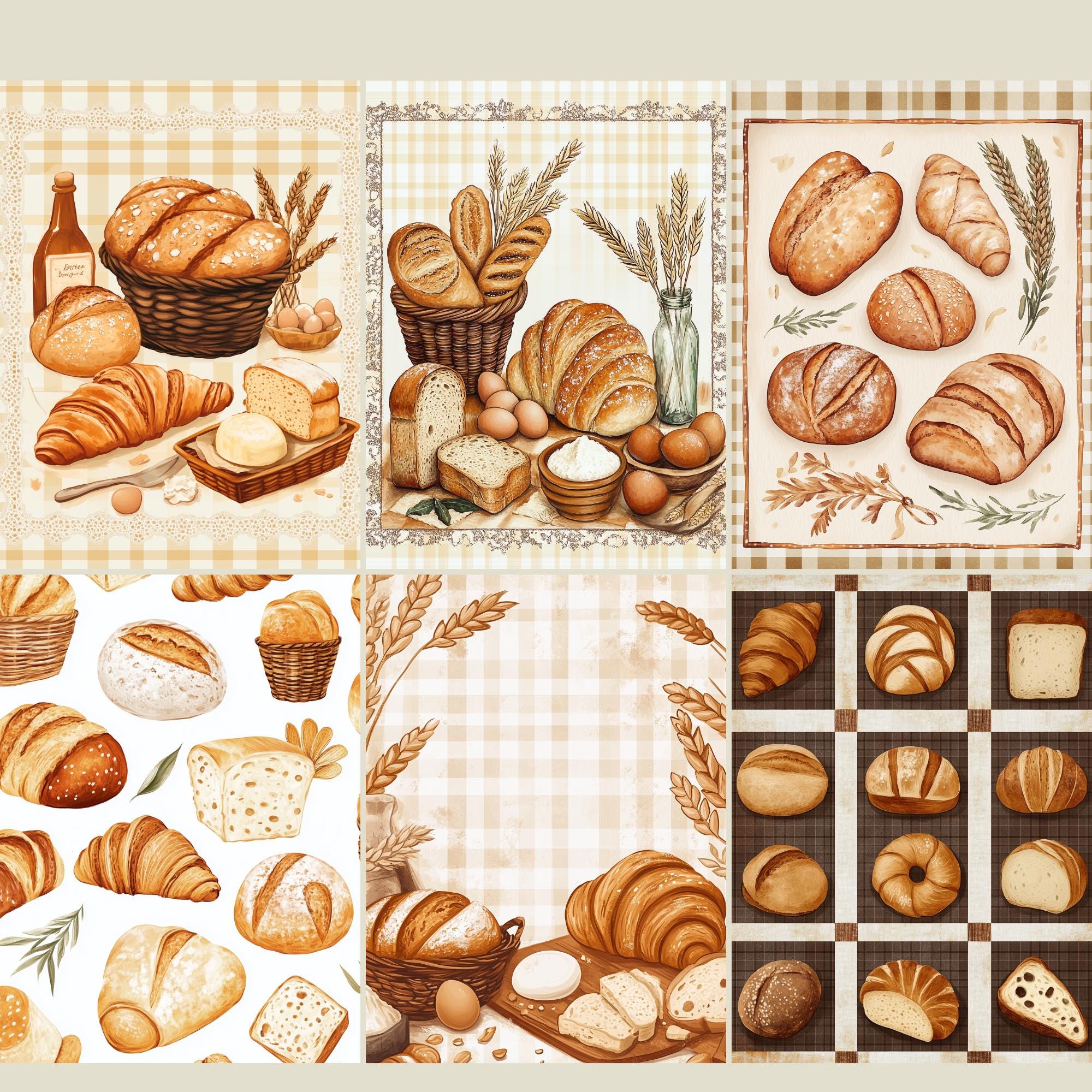 Bread Baker Pack, 24 Printable Pages, Baking Junk Journal, Cute Kitchen ...