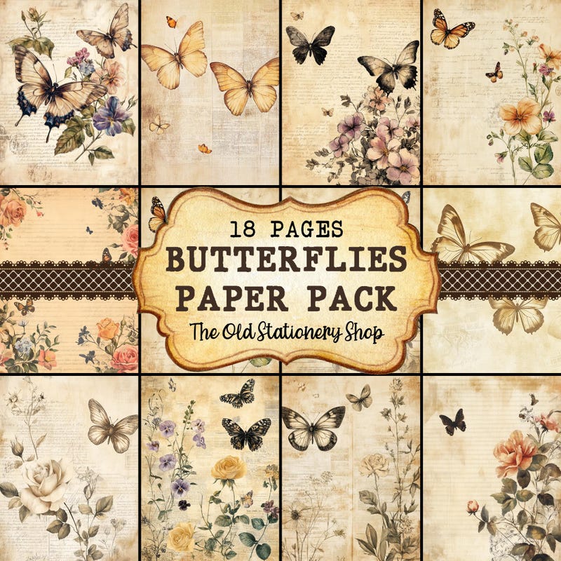 Butterfly Ephemera - Etsy