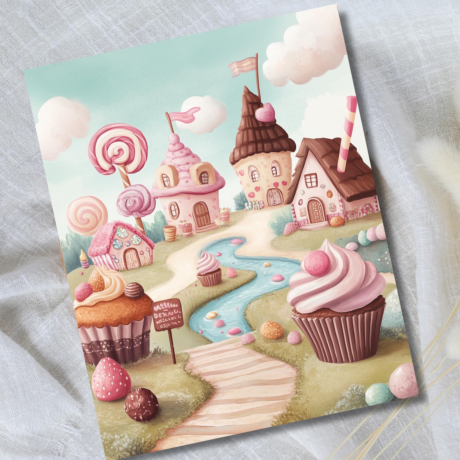Candyland Paper Pack, 24 Pages Printable Junk Journal, Vintage Retro ...