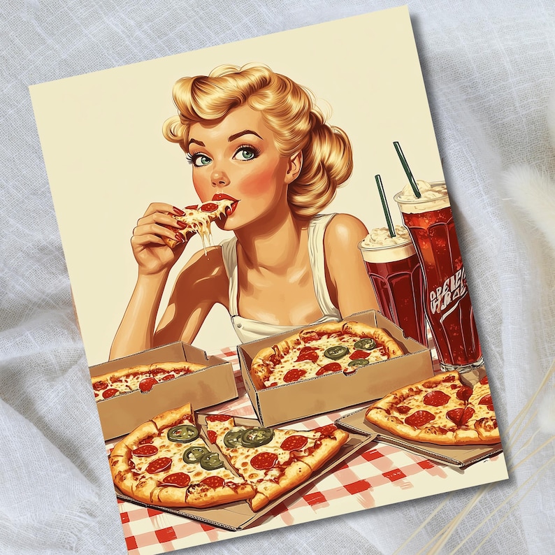 Pizza Paper Pack, 30 Pages Printable Junk Journal Set, Pizza Wall Art ...