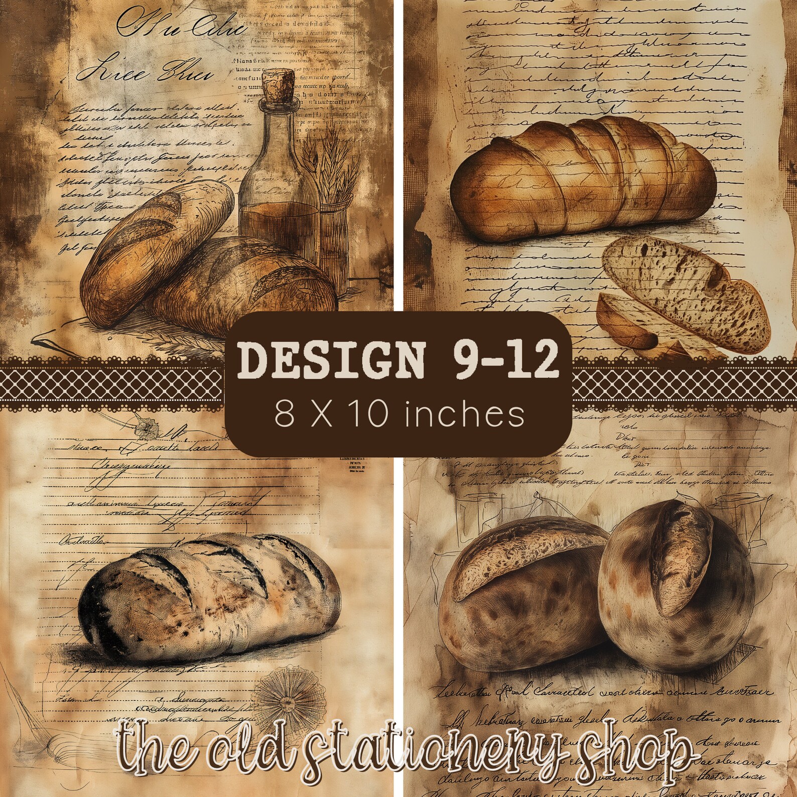 Vintage Bread Paper Pack Vintage Junk Journal Printable Pages ...