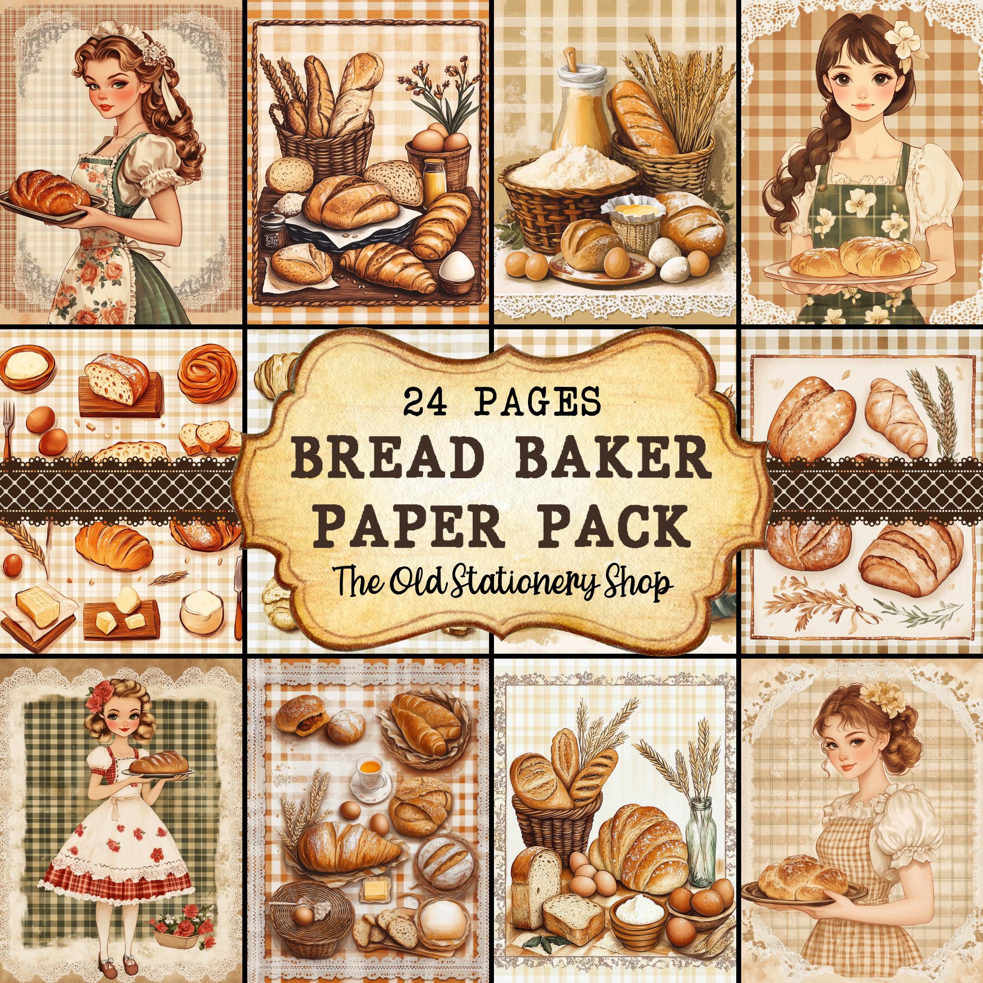 Bread Baker Pack, 24 Printable Pages, Baking Junk Journal, Cute Kitchen ...