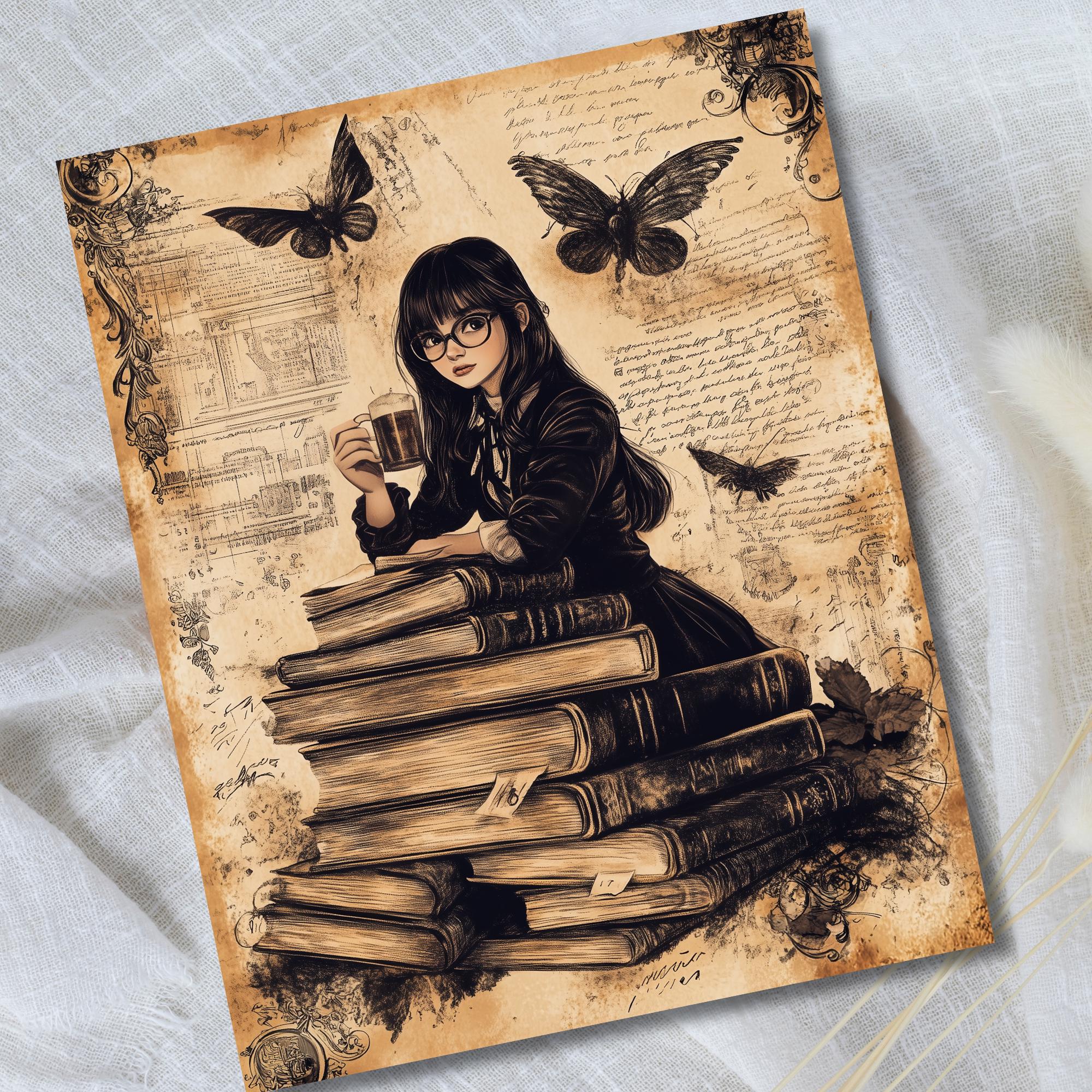 Dark Academia Paper Pack, Vintage Junk Journal Printable Pages ...