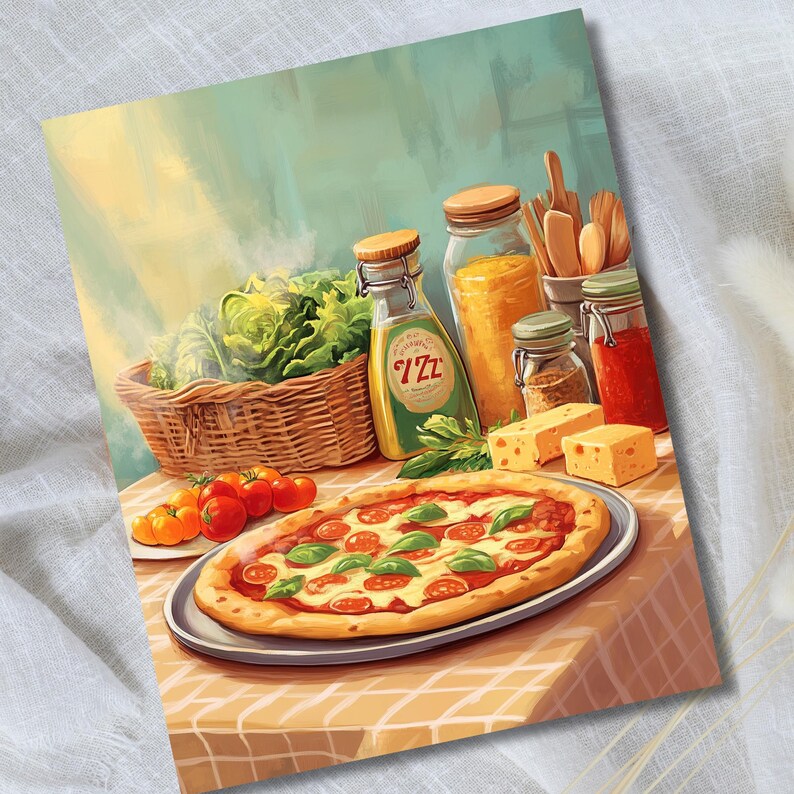 Pizza Paper Pack, 30 Pages Printable Junk Journal Set, Pizza Wall Art ...