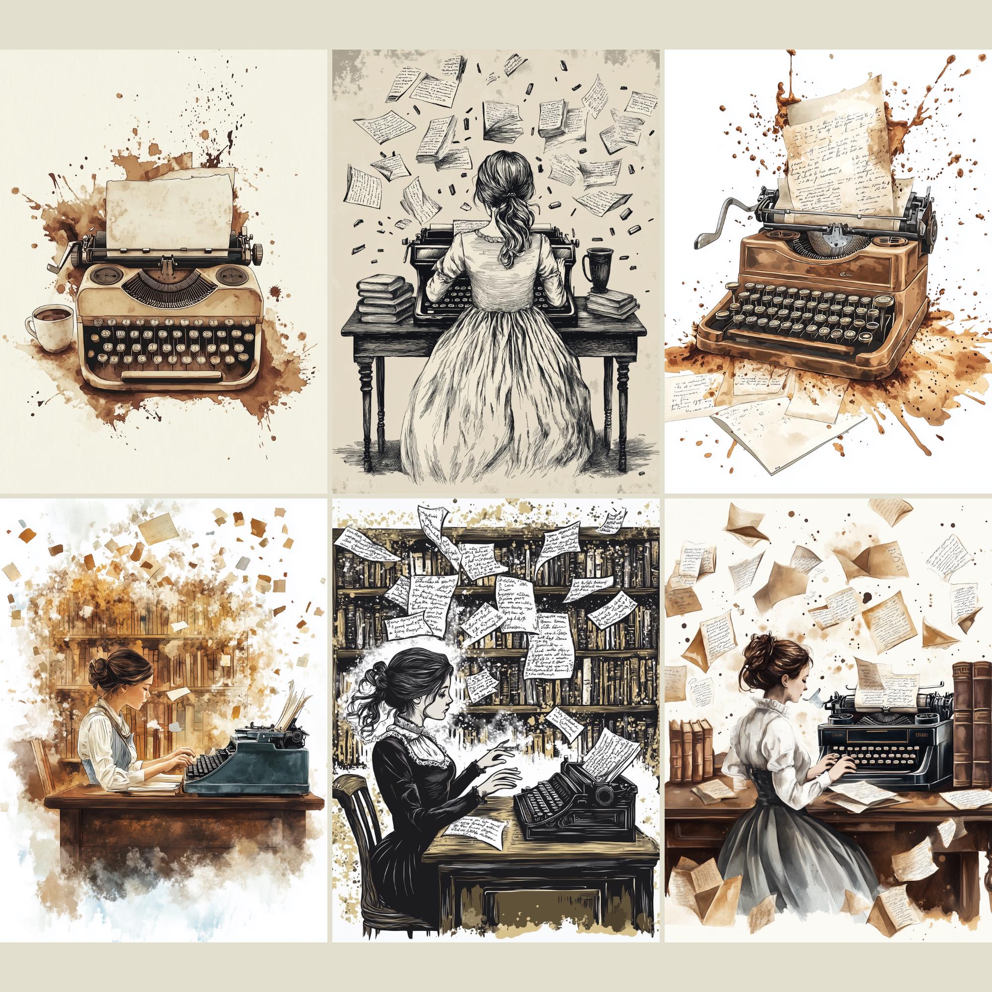 Typewriter Paper Pack - 24 Pages Printable Junk Journal Vintage ...