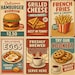 Retro Diner Posters Paper Pack, Printable Junk Journal Pages, 1950's ...