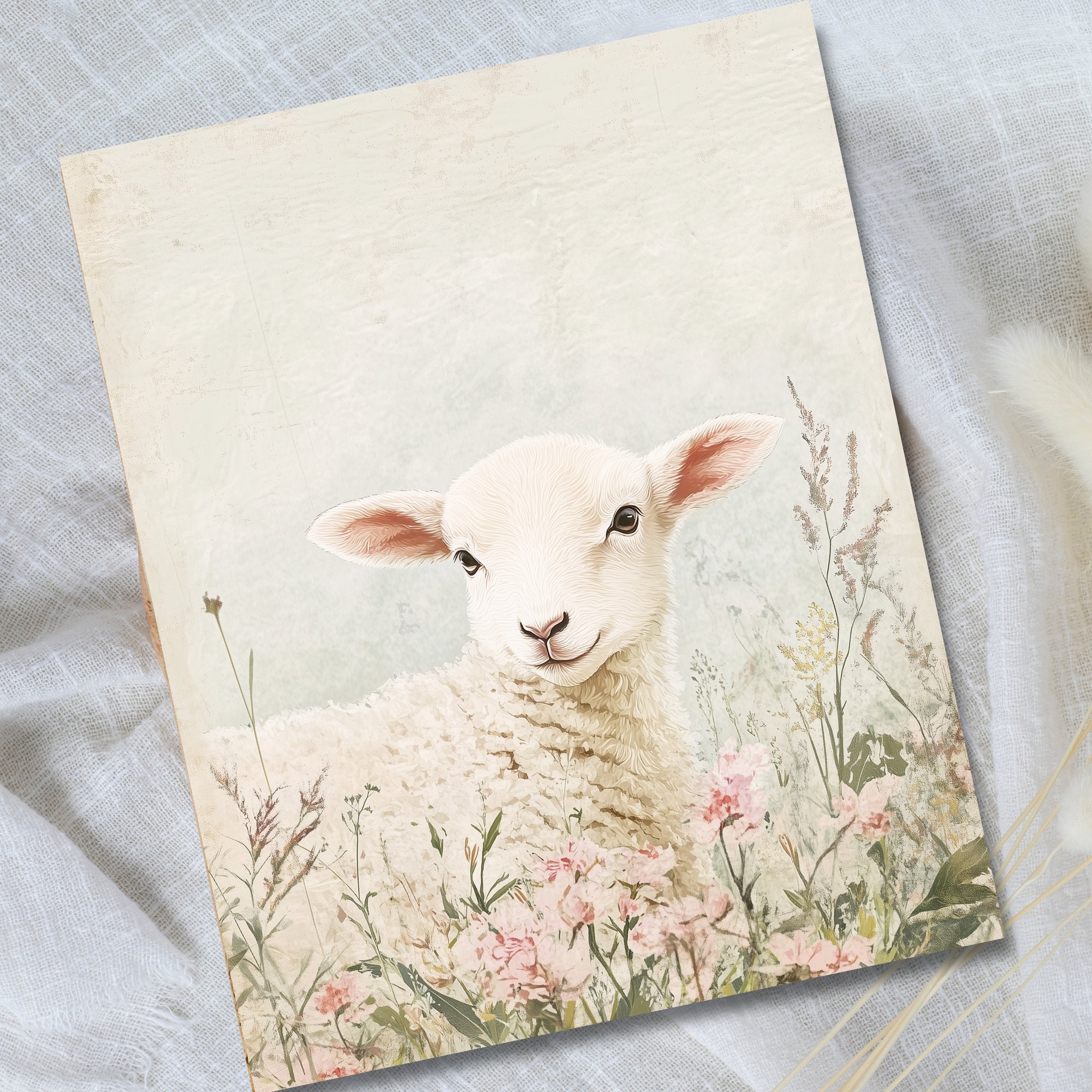 Shabby Sheep Paper Pack Vintage Junk Journal Printable Pages Farm Life ...