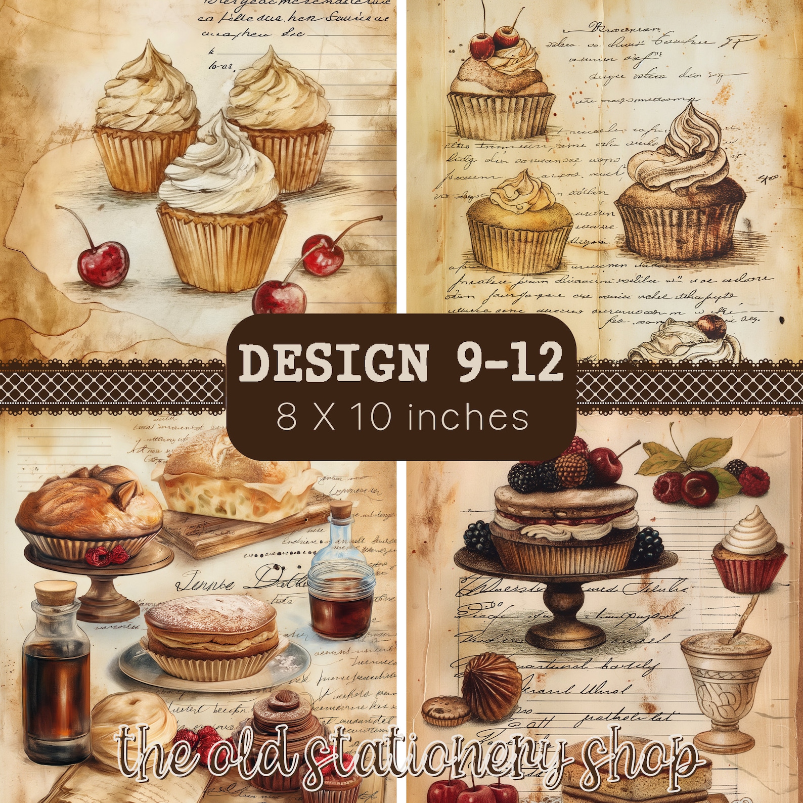 Old Bakeshop Paper Pack Vintage Junk Journal Printable Pages ...
