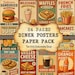 Retro Diner Posters Paper Pack, Printable Junk Journal Pages, 1950's ...