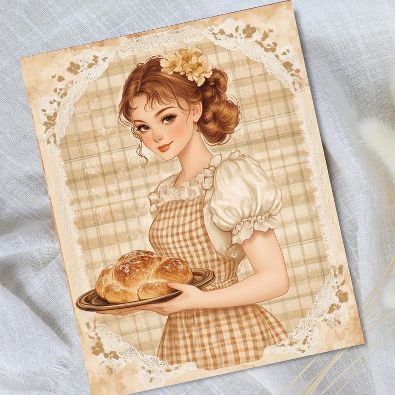 Bread Baker Pack, 24 Printable Pages, Baking Junk Journal, Cute Kitchen ...