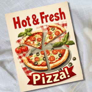 Pizza Paper Pack, 30 Pages Printable Junk Journal Set, Pizza Wall Art ...