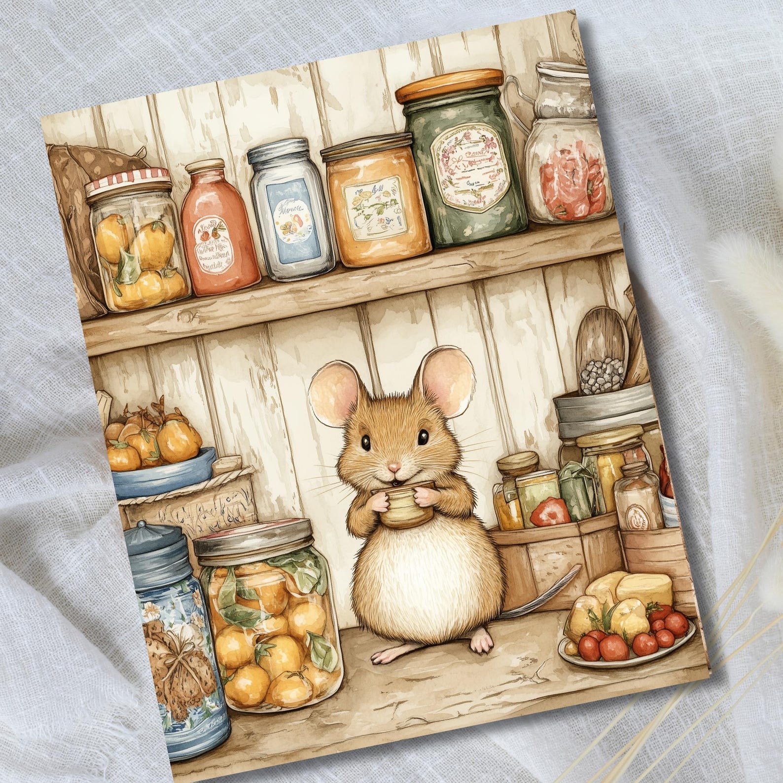 Country Mice Paper Pack, 18 Pages Printable Junk Journal, Whimsical ...