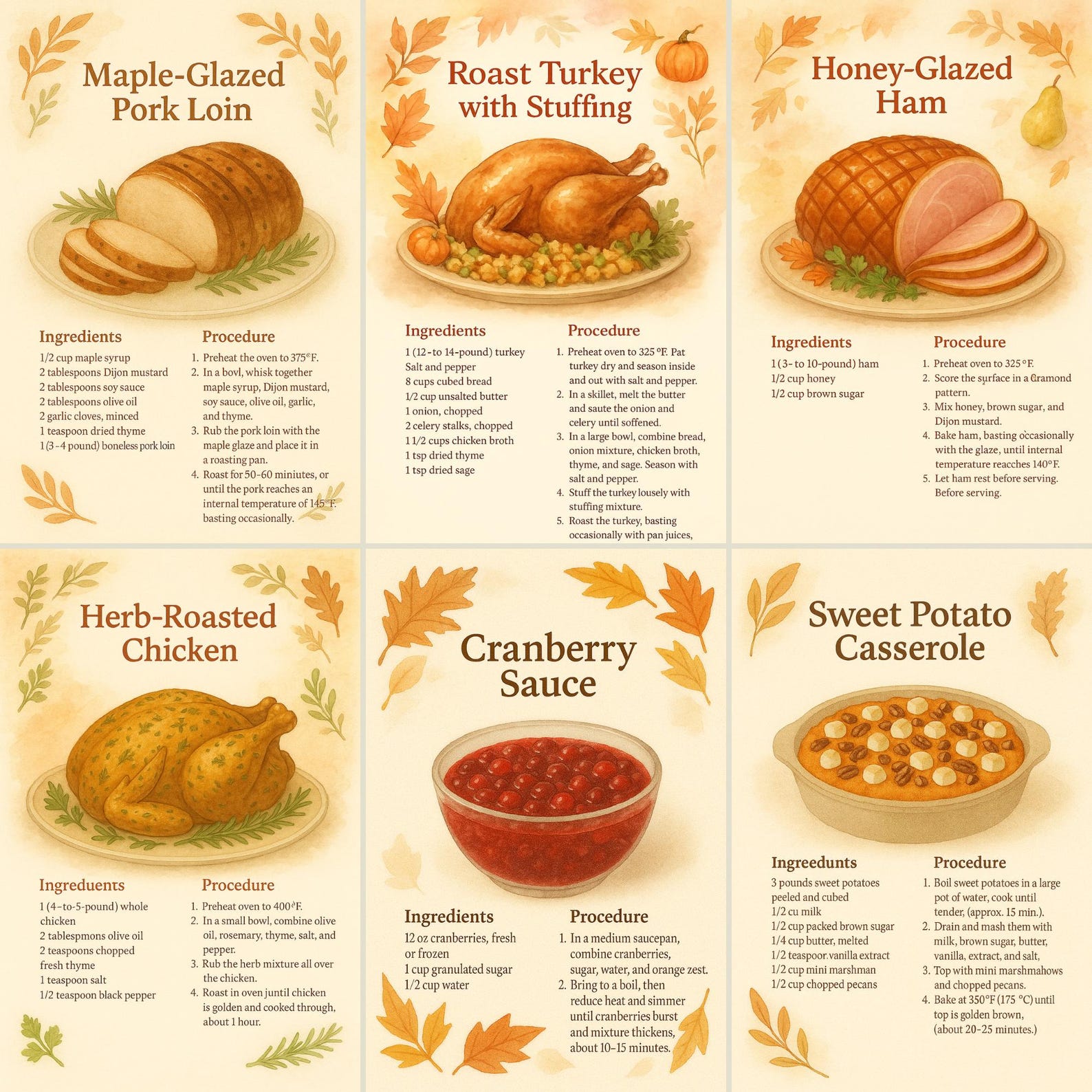Fall Recipes Paper Pack, 20 Pages Printable Thanksgiving Junk Journal ...