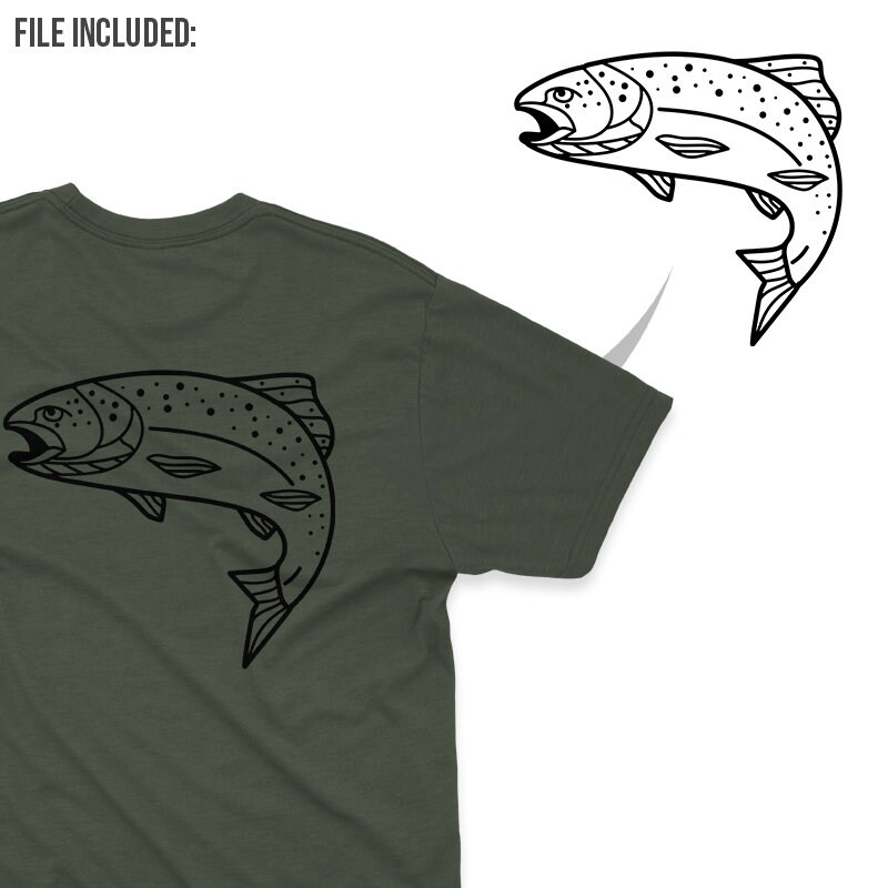 Trout SVG, Fish SVG, Trout Cut File, Fishing SVG, Trout Download ...