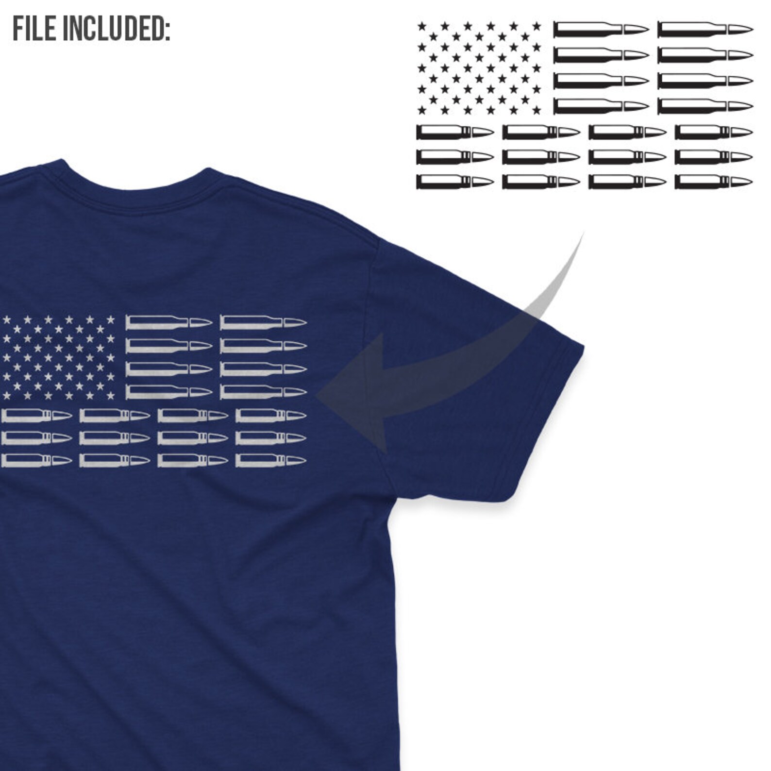 Bullet American Flag, Usa Flag SVG, Usa Cut File, Flag SVG, Us Flag SVG ...