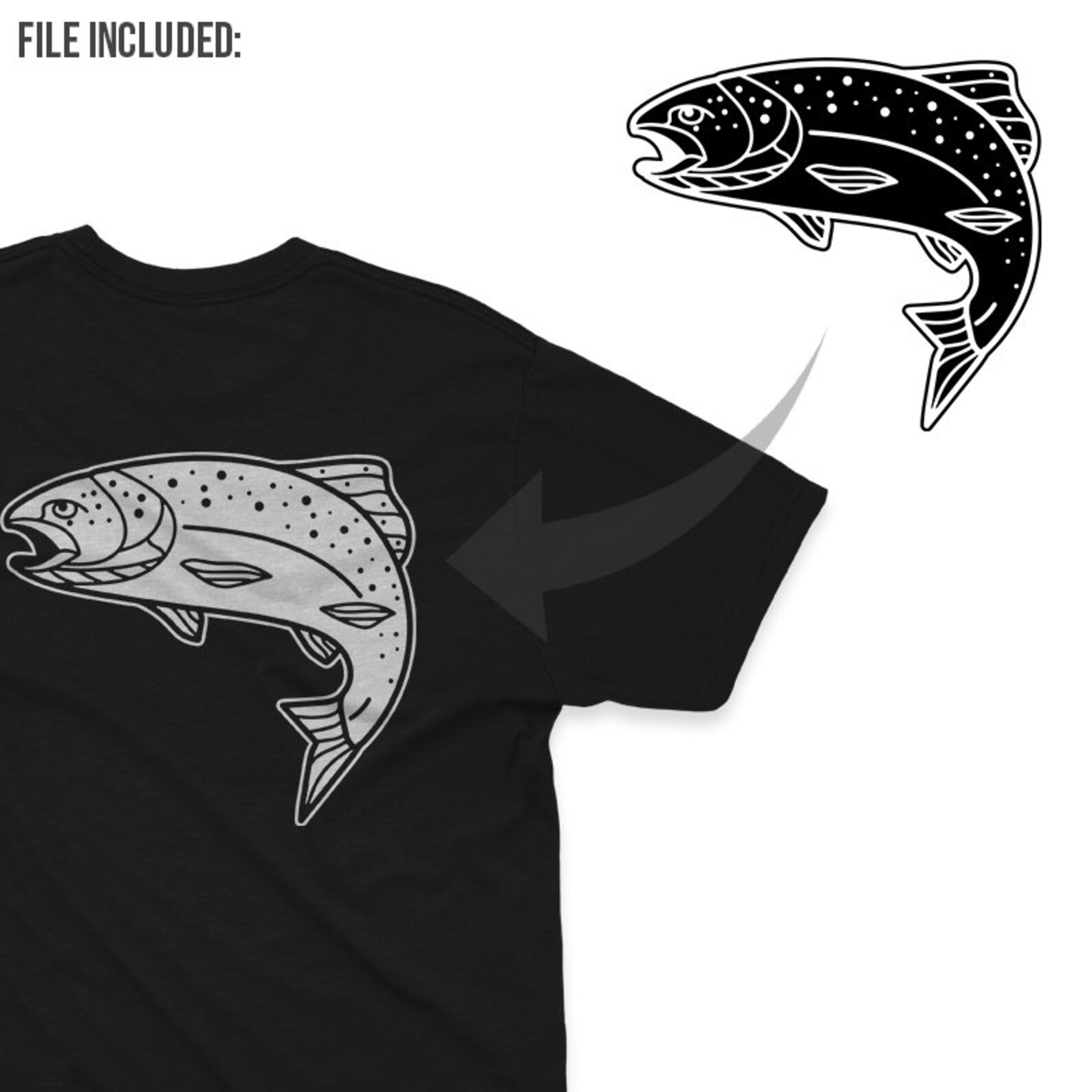 Trout SVG, Fish SVG, Trout Cut File, Fishing SVG, Trout Download ...