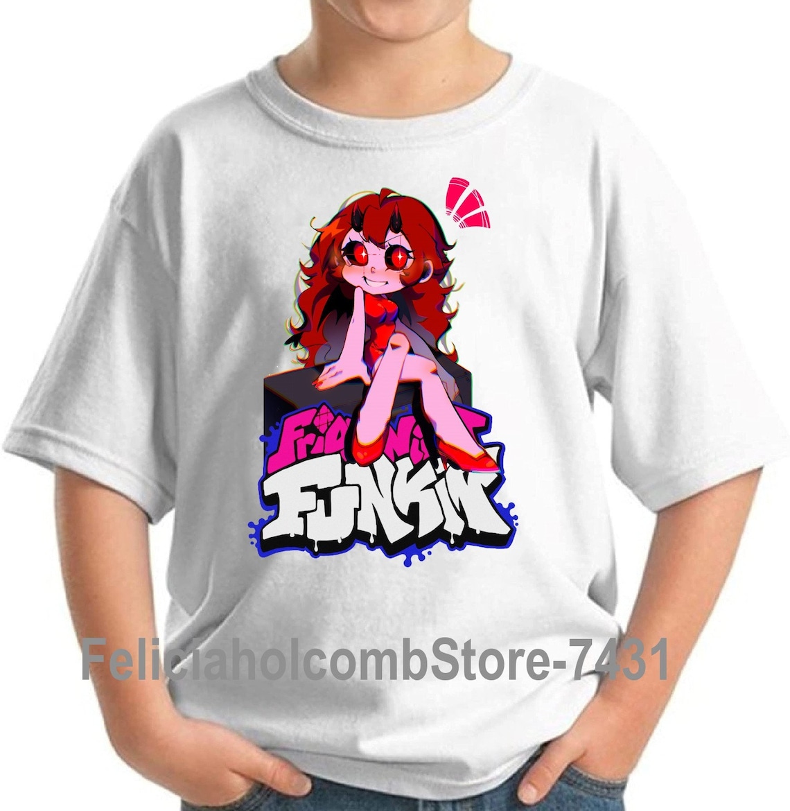 Friday-Night-Funkins Demon Gf Fnf Friday Night Funkin Kids | Etsy