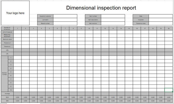 Dimensional Inspection Report Measurement Report - Etsy