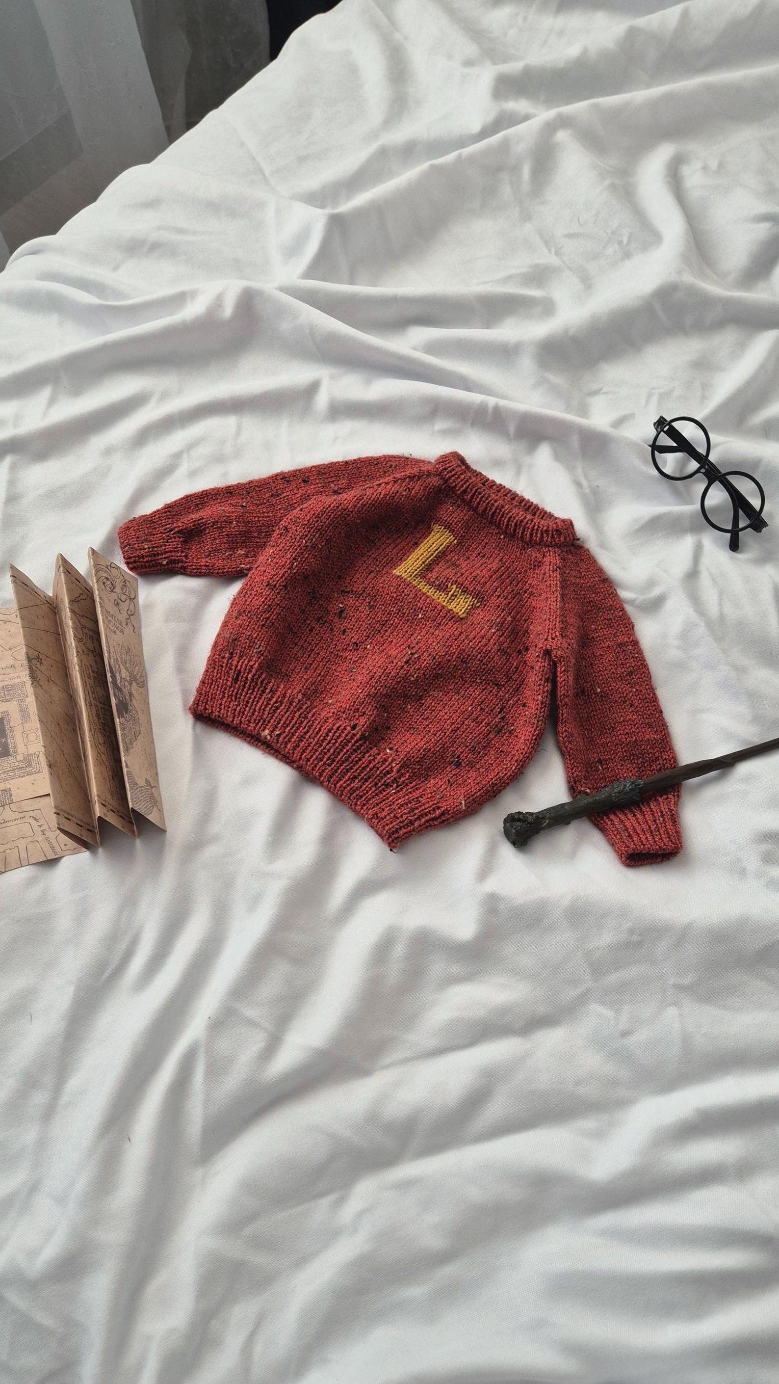 Magical Christmas Sweater | Personalized Knit for Little Wizards - Etsy