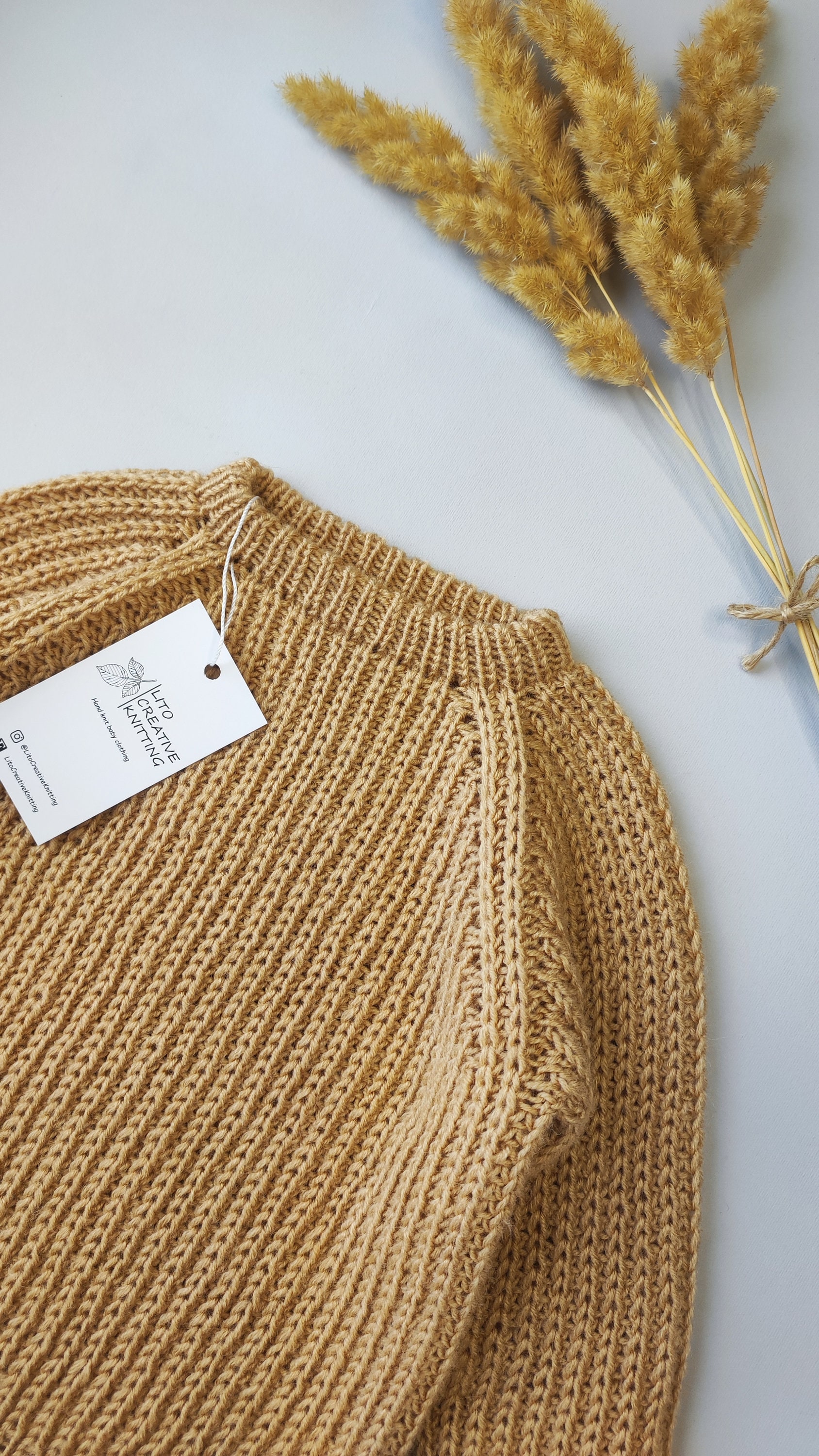 Hand Knitted Wool Ribbed Sweater for Baby/fisherman Ribbed Wool Child ...