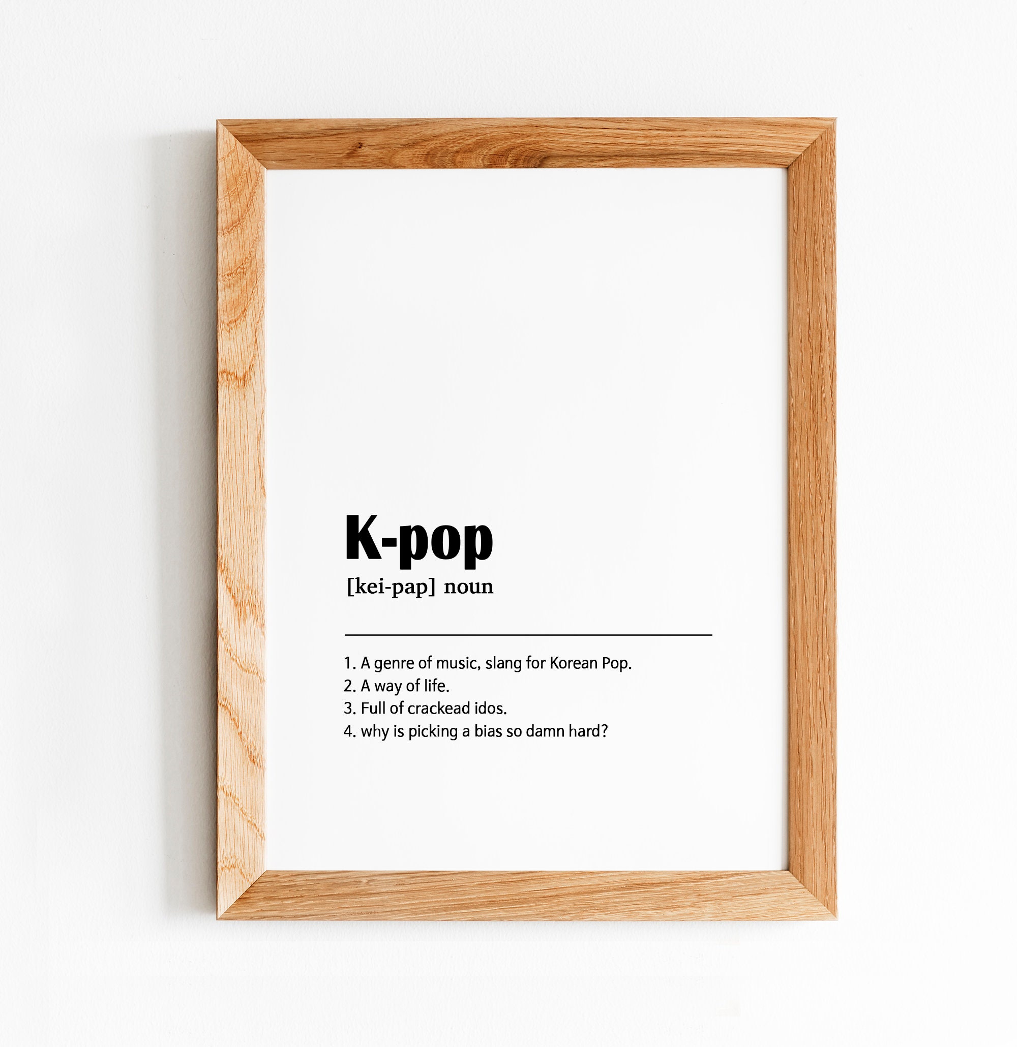 K-pop, K-pop Print, bts Poster, K-pop Definition, K-pop Wall Decor sold ...