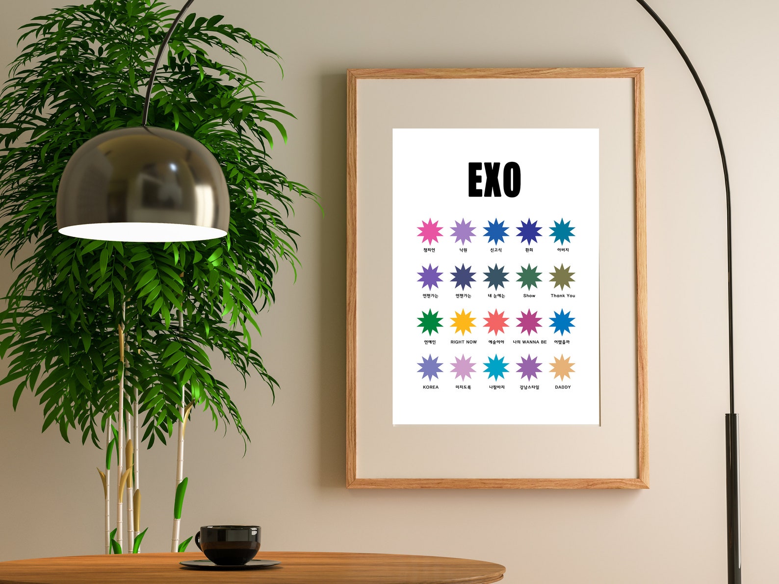 Exo Color Palette Wall Art Exo Poster Exo Art Print Kpop - Etsy