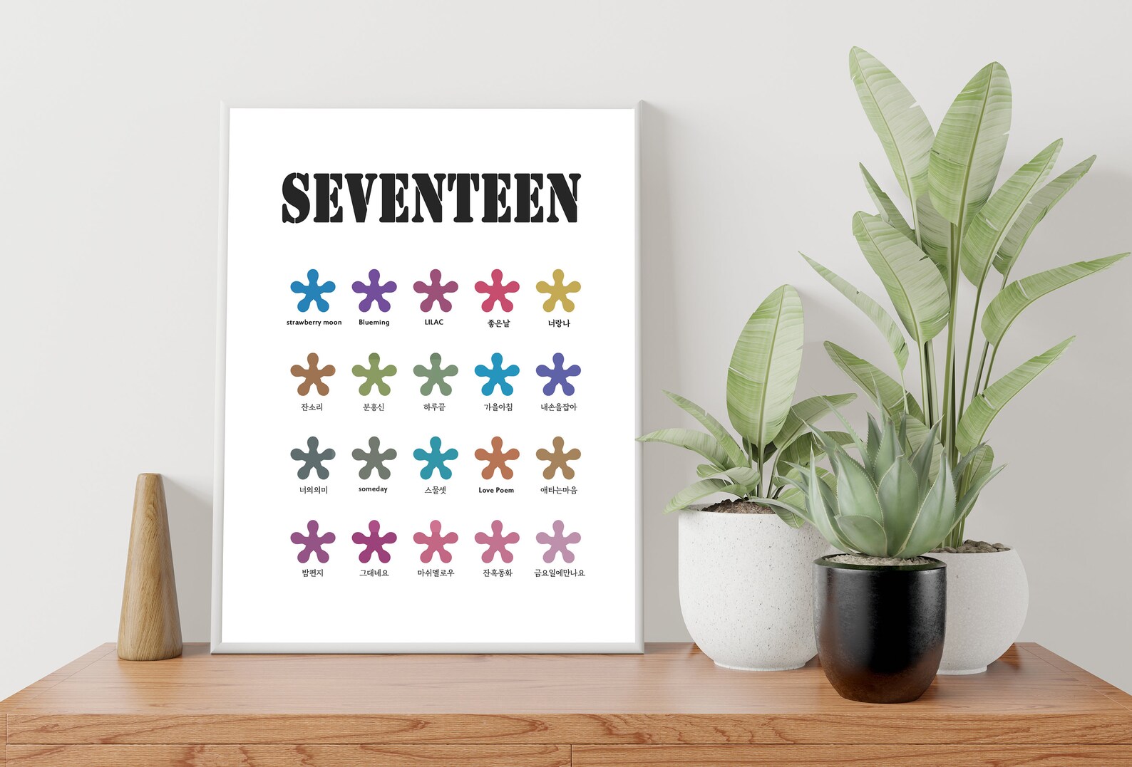 Seventeen Color Palette Wall Art Seventeen Poster Seventeen - Etsy