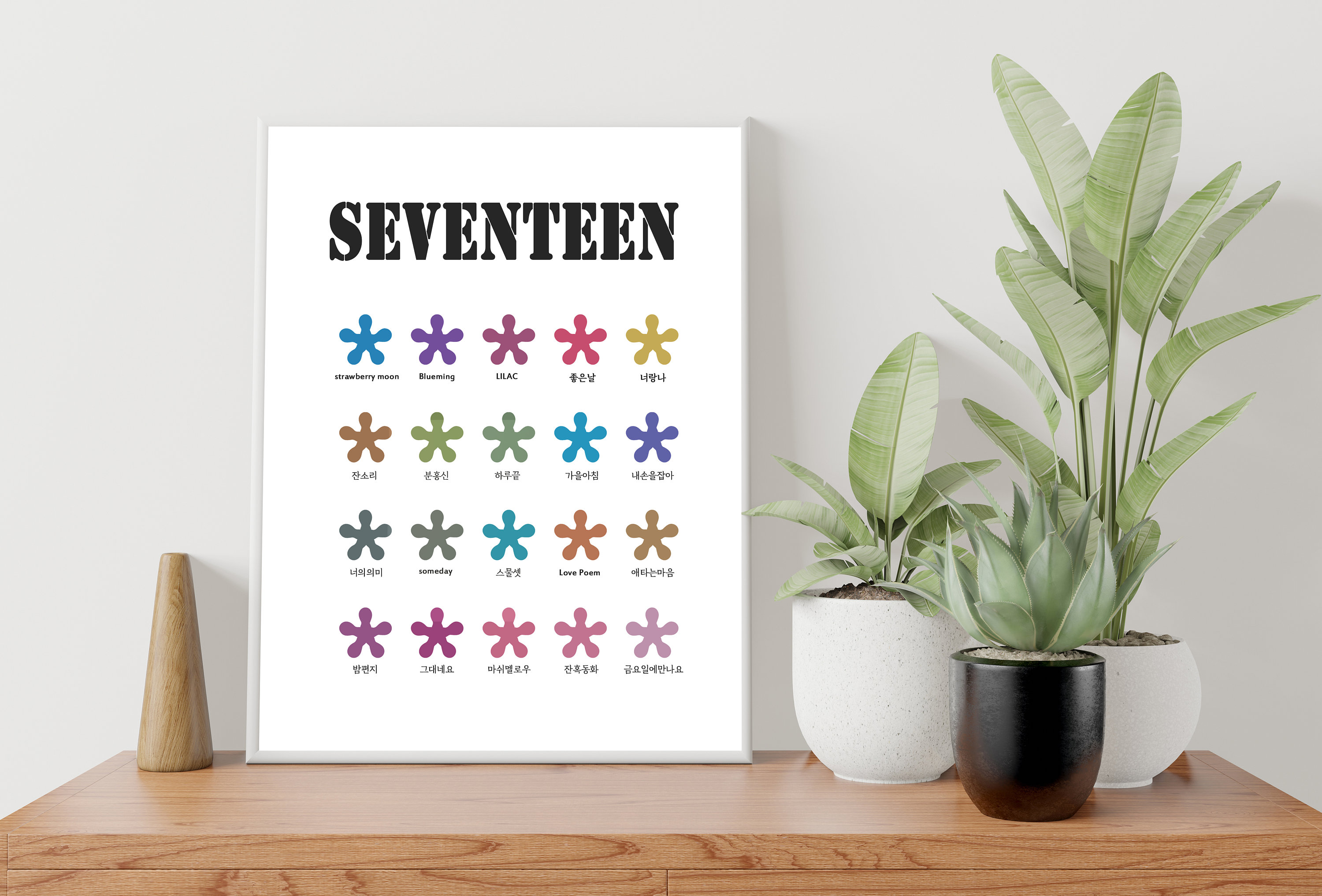 Seventeen Color Palette Wall Art, Seventeen Poster sold by Gabriela ...