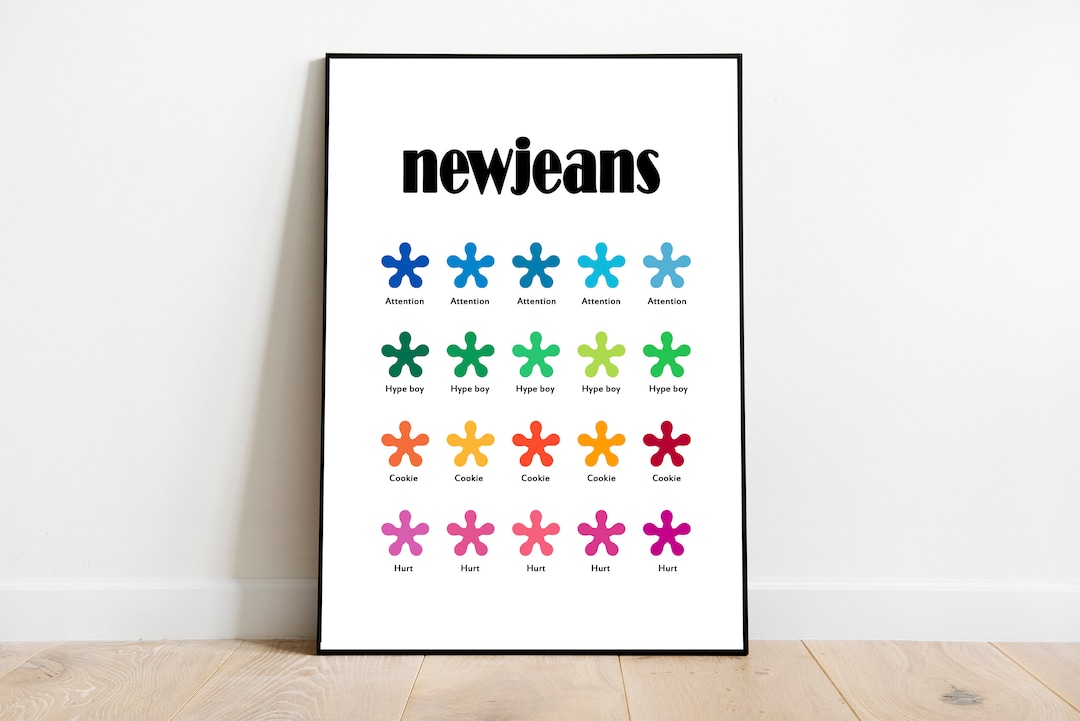 Newjeans Color Palette Print Kpop Wall Art Newjeans Kpop - Etsy