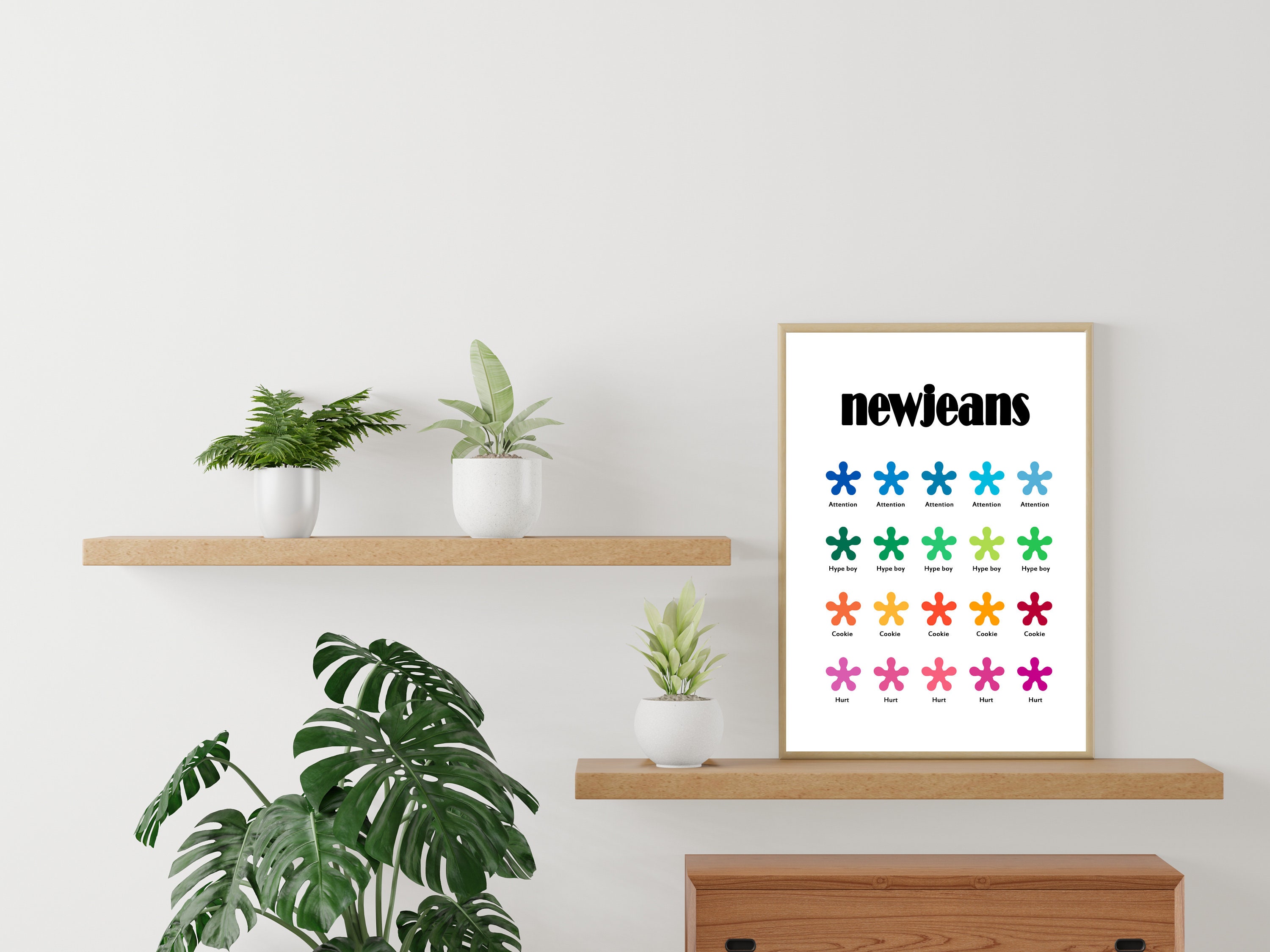 Newjeans Color Palette Print Kpop Wall Art Newjeans Kpop - Etsy