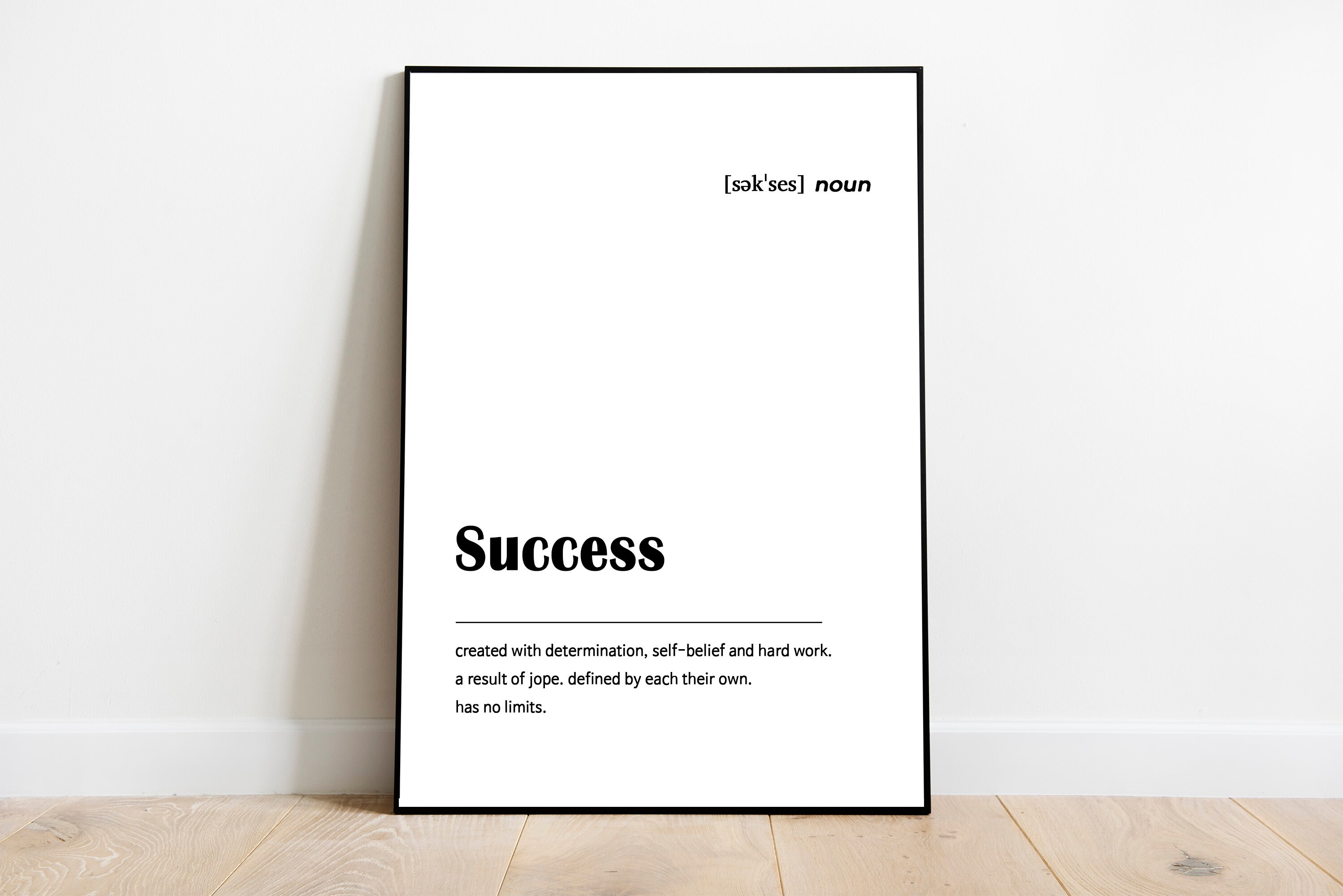 Success Definition Inspirational Quotes Prints Office Wall - Etsy