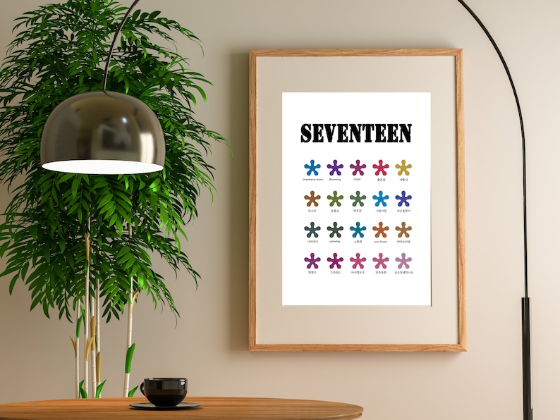 Seventeen Color Palette Wall Art Seventeen Poster Seventeen - Etsy