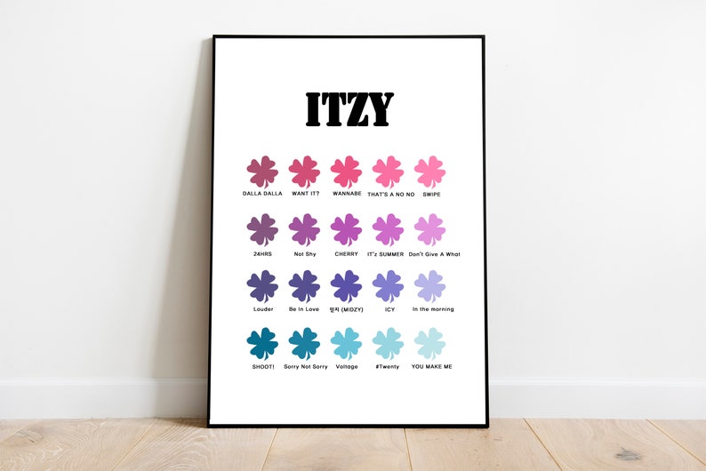 Itzy Color Palette Wall Art Itzy Poster Itzy Art Print Kpop - Etsy